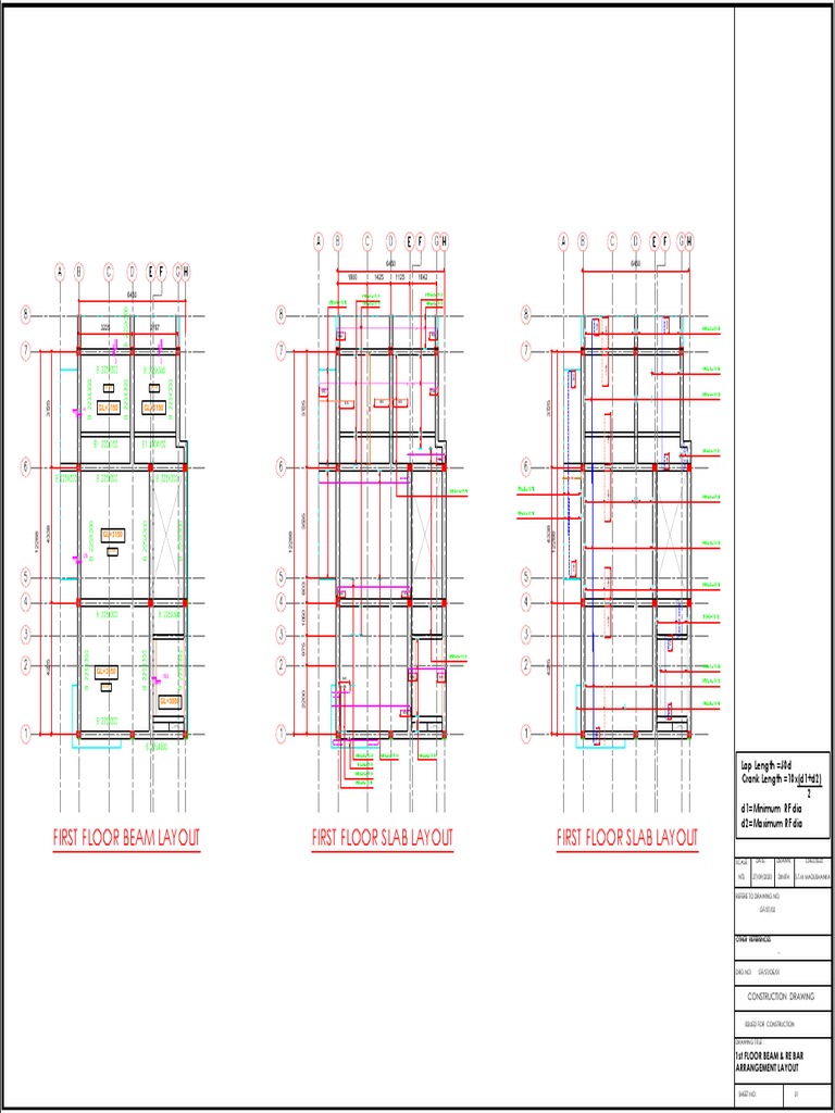 First Floor Beam & Slab Layout Details | PDF | Nature