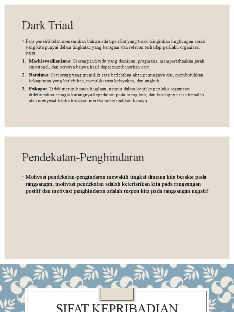 Memahami Dark Triad dalam Psikologi | PDF | Karier & Perkembangan