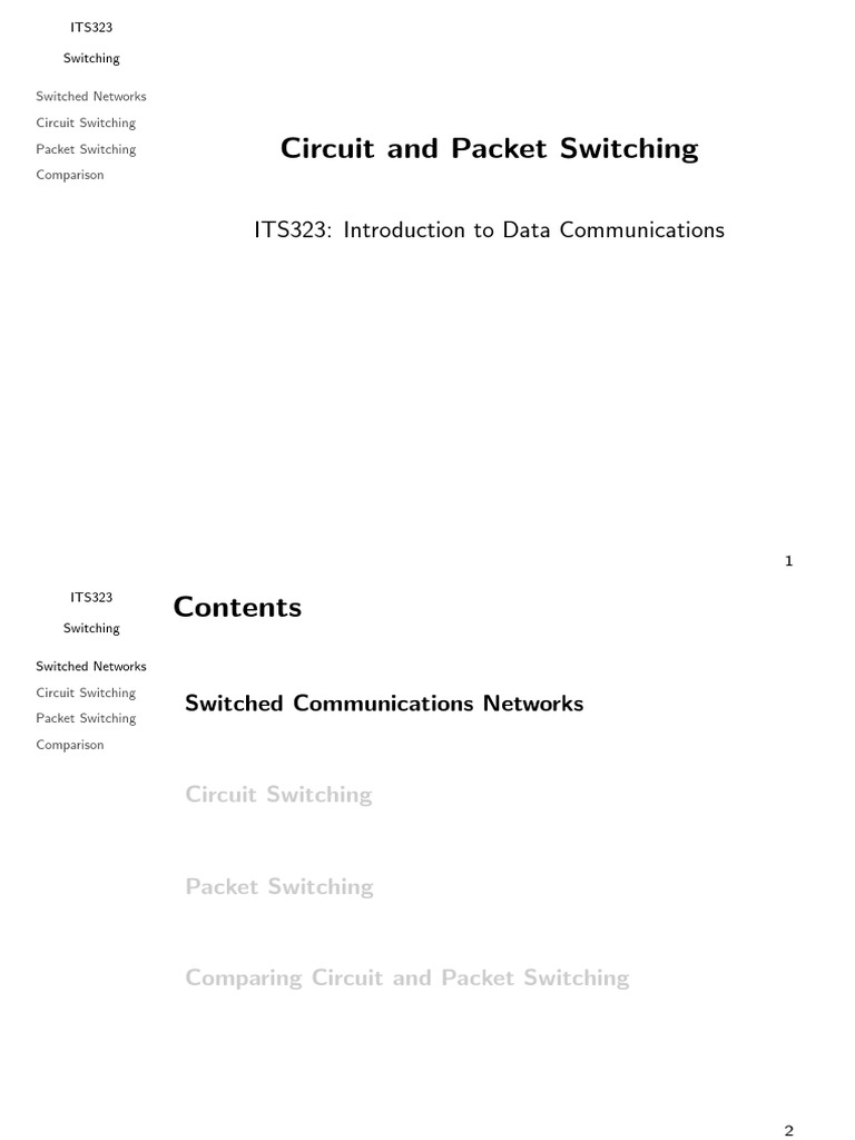 Circuit vs. Packet Switching Explained | PDF | Packet Switching | Computer Network