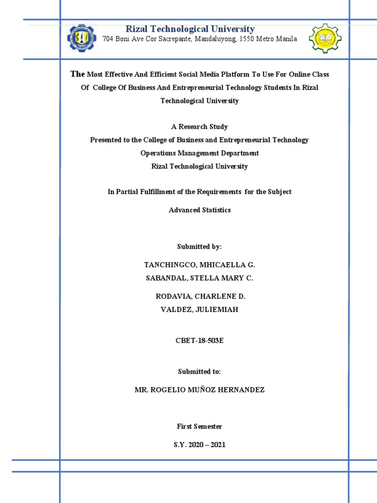 Cbet-18-503e Statistic Research Paper | PDF | Survey Methodology ...