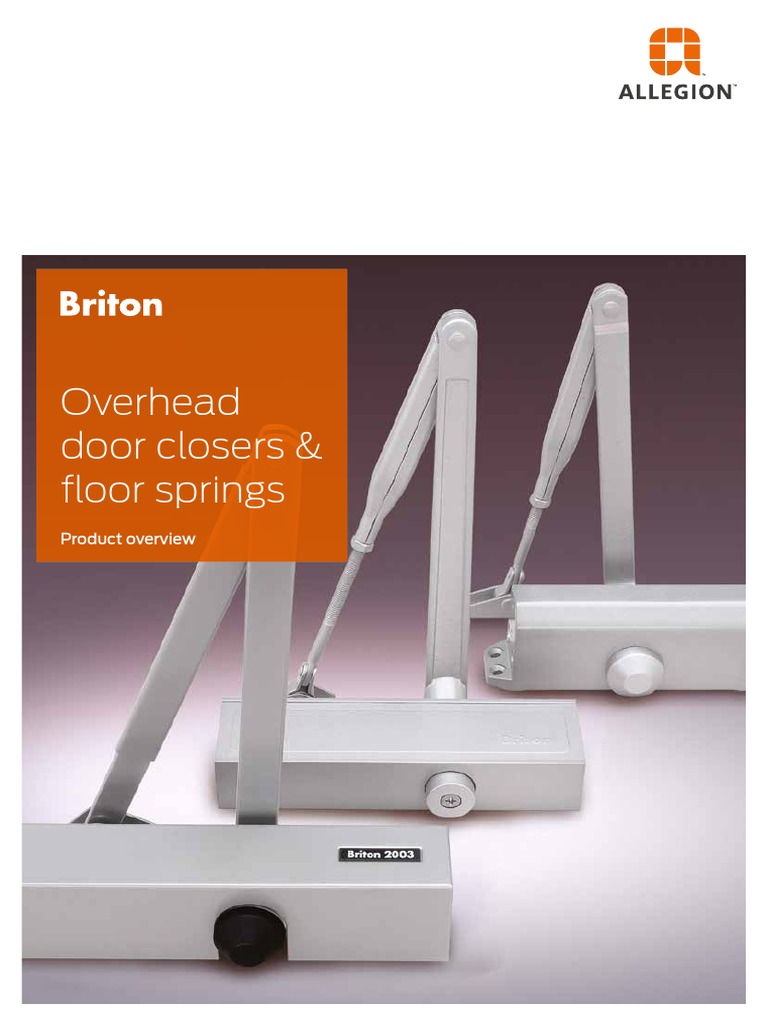 Overhead Door Closers & Floor Springs: Product Overview | PDF | Door ...