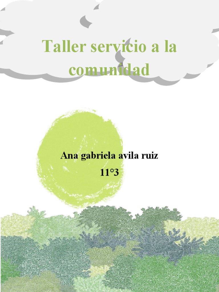 Taller de Servicio A La Comunidad | PDF | Vida | Entorno natural