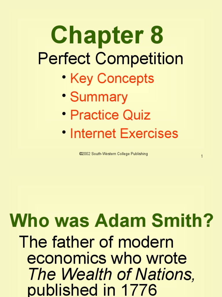 Perfect Competition: Key Concepts Practice Quiz Internet Exercises ...