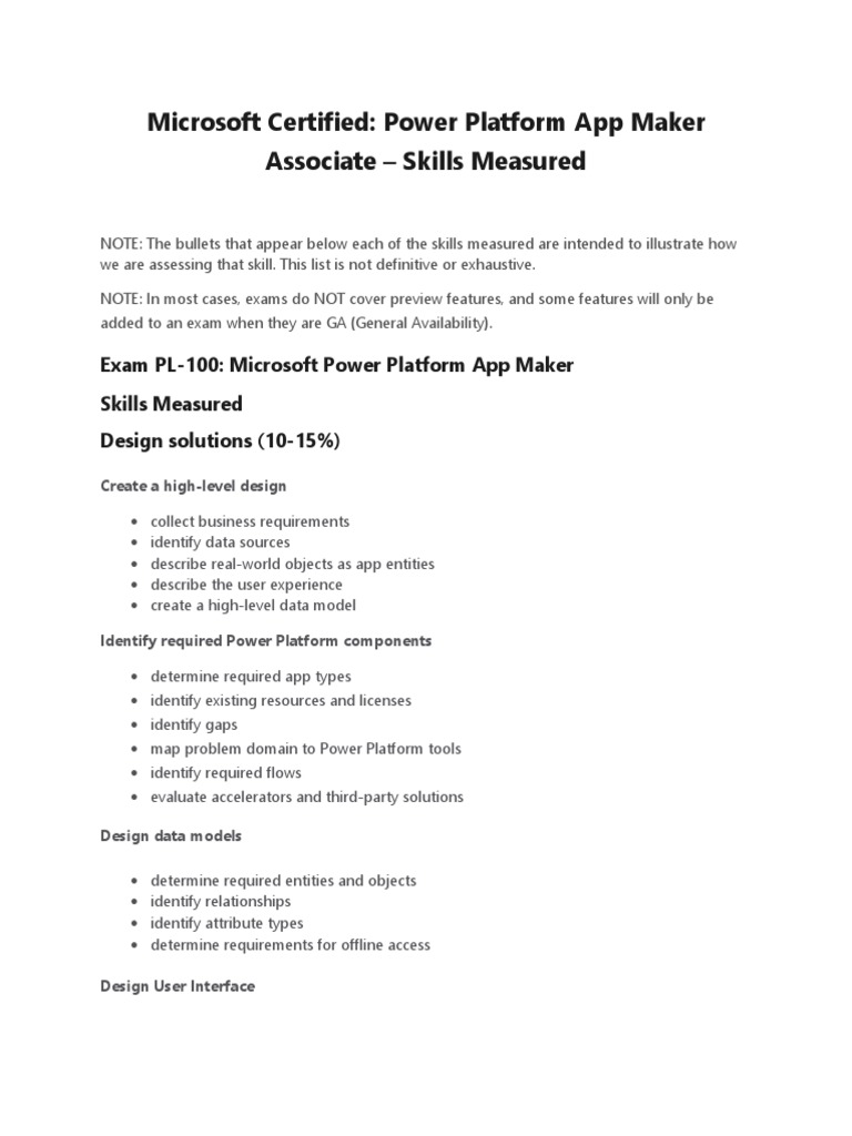Microsoft Certified: Power Platform App Maker Associate - Skills ...