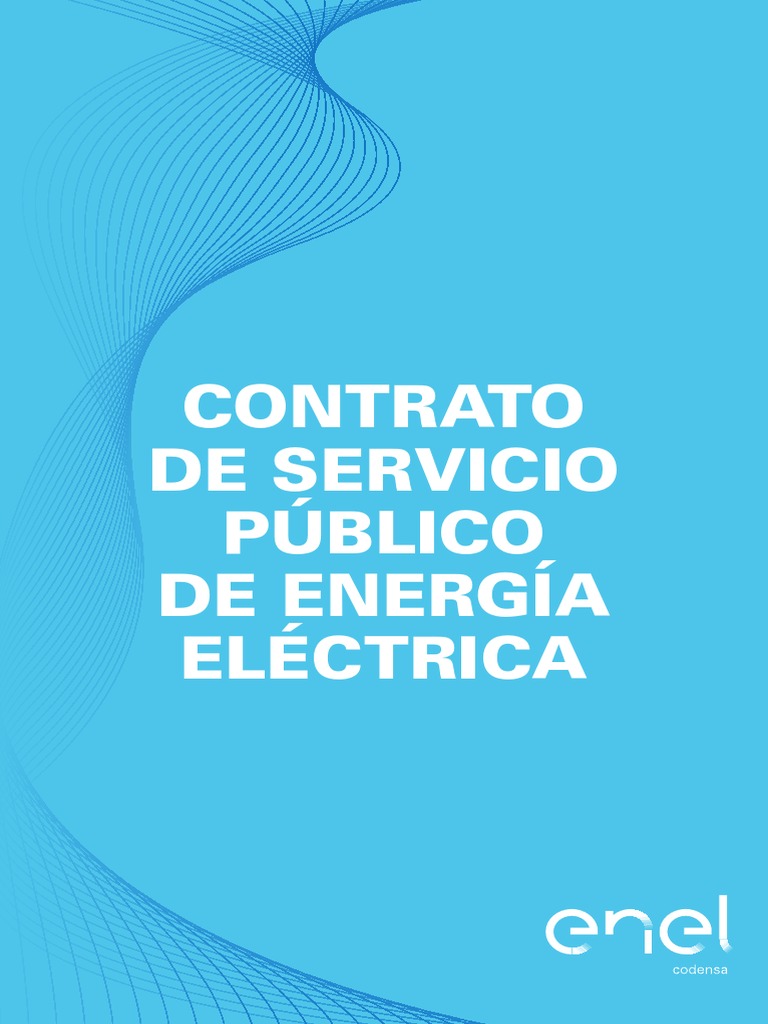 Contrato Servicio Eléctrico Domiciliario | PDF | Privacidad de la ...