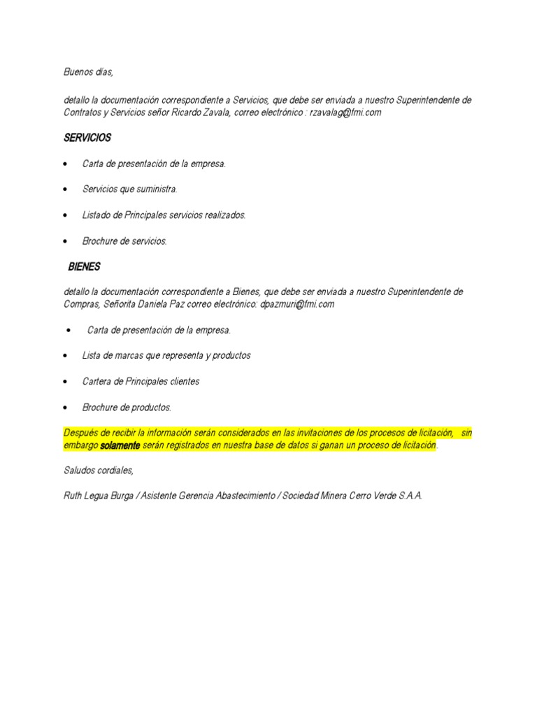 Carta para Clientes | PDF