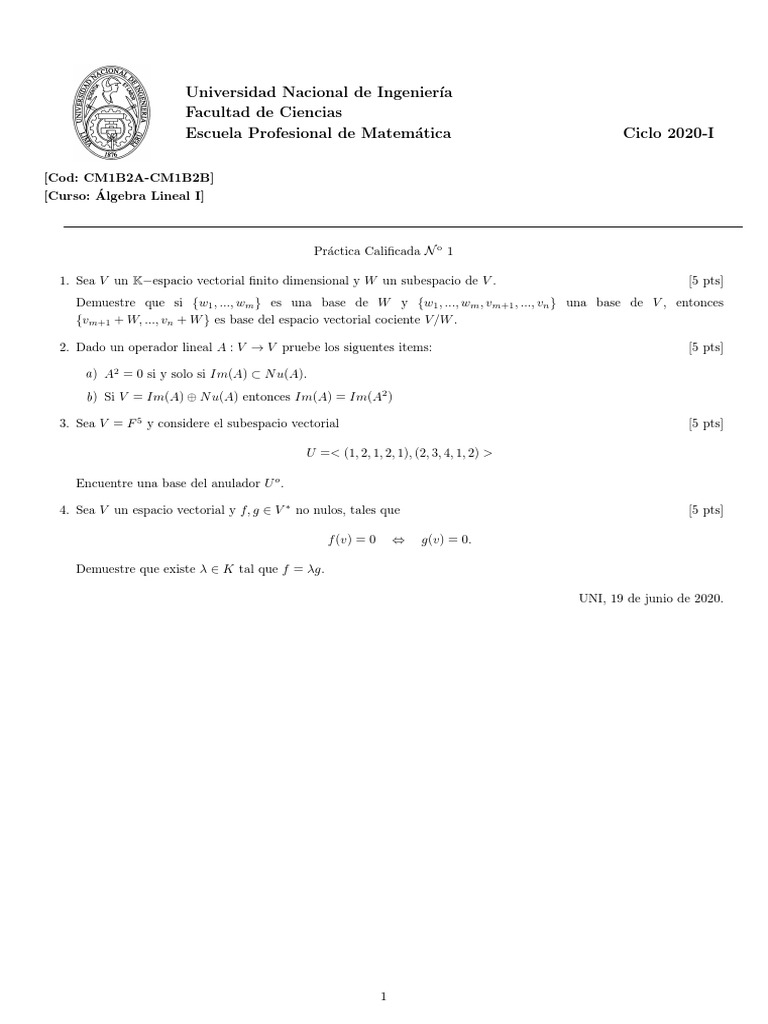 CM1B2 PC1 2020 1 PDF | PDF