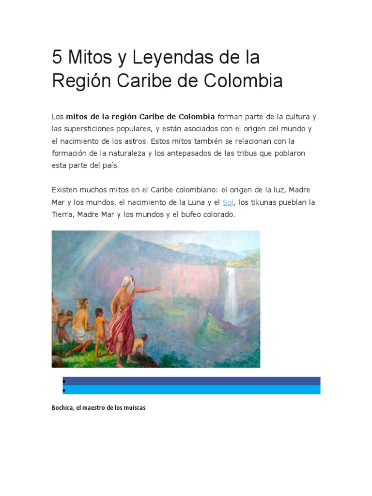 5 Mitos y Leyendas de La Región Caribe de Colombia | PDF