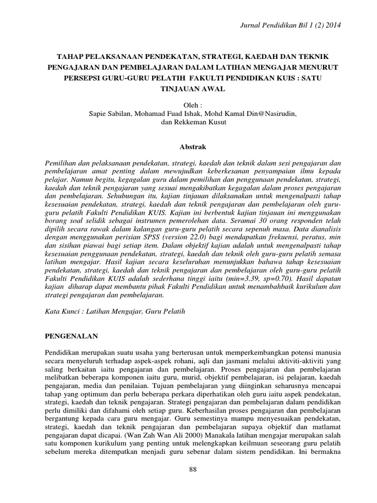 Sapie Sabilan, Mohamad Fuad Ishak, Mohd Kamal Din@Nasirudin | PDF Sapie Sabilan, Mohamad Fuad Ishak, Mohd Kamal Din@Nasirudin | PDF