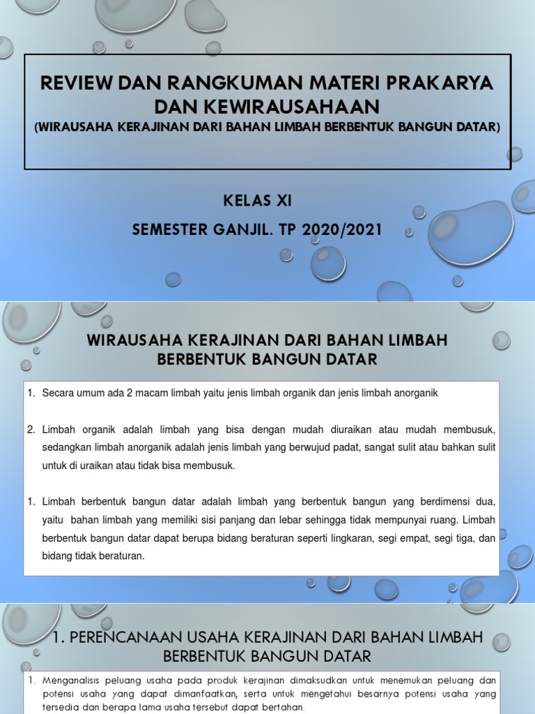 Materi - Rangkuman MATERI PKWU Kelas XI PDF | PDF