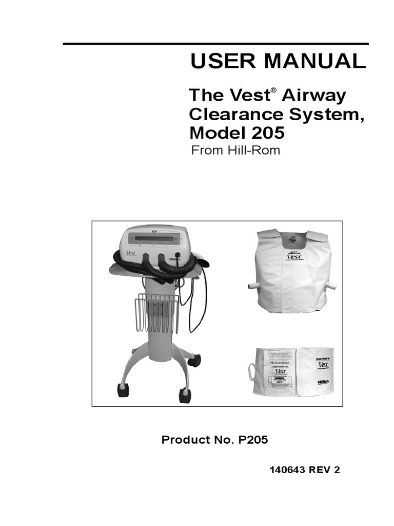 User Manual: The Vest Airway Clearance System, Model 205 | PDF