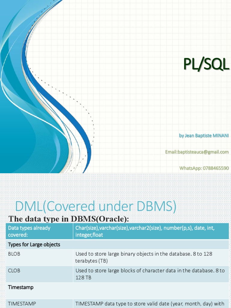 Lecture01 - DML DDL - Day - 1 - 2019 PDF | PDF | Relational Database | Scientific Modeling