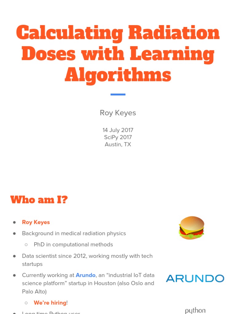 ML Dose - SciPy 2017 | PDF | Radiation Therapy | Ionizing Radiation