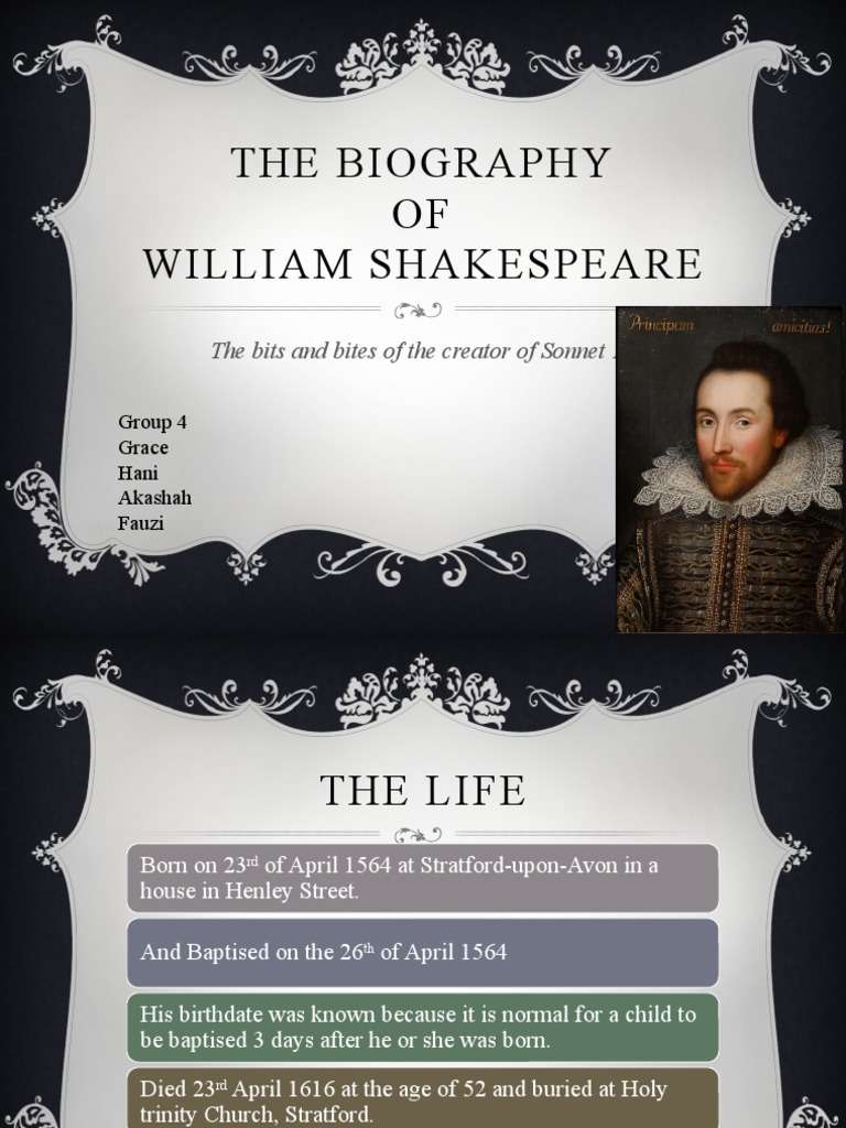 The Biography of William Shakespeare | Download Free PDF | William ...