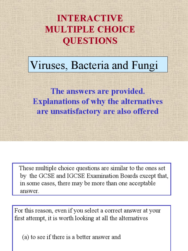 Interactive Questions 10 | PDF | Mushroom | Fungus