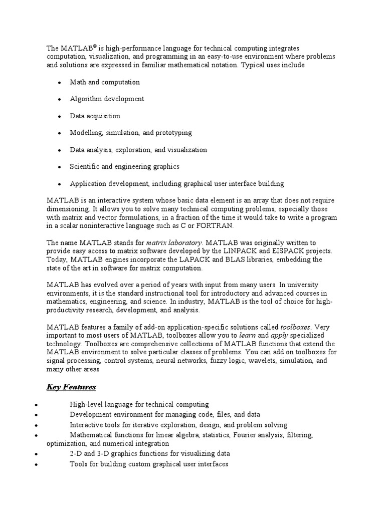 MATLAB Intro | Download Free PDF | Matlab | Matrix (Mathematics)