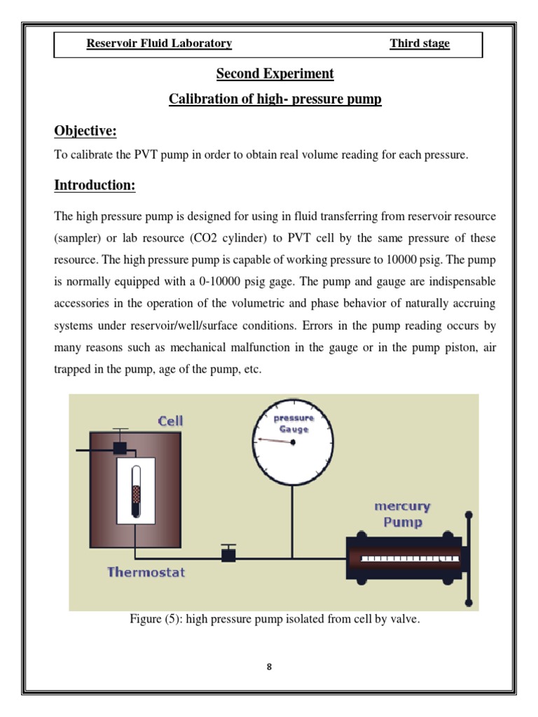 Second Experiment Calibration of High-Pressure Pump Objective | PDF ...