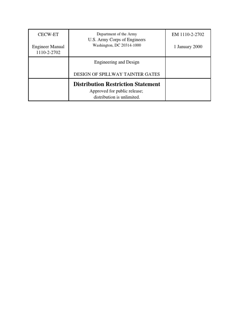 Design of Spillway Tainter Gates PDF | PDF | Truss | Spillway
