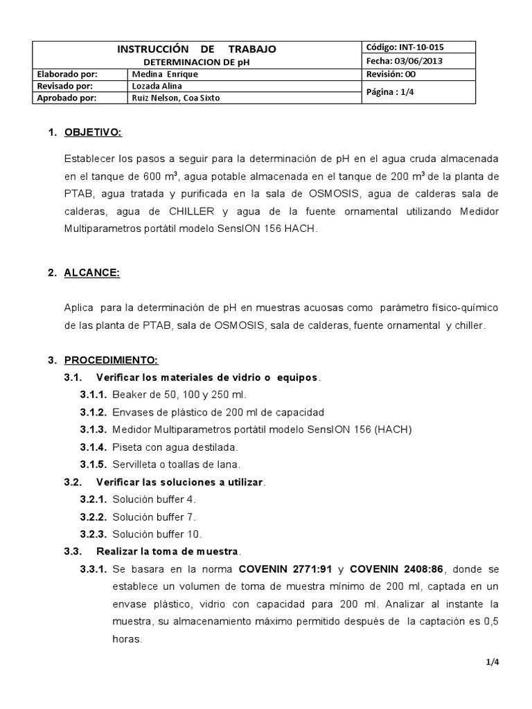 Det. PH HACH (INT-10-015-R00) | PDF | Solución tampón | Ph