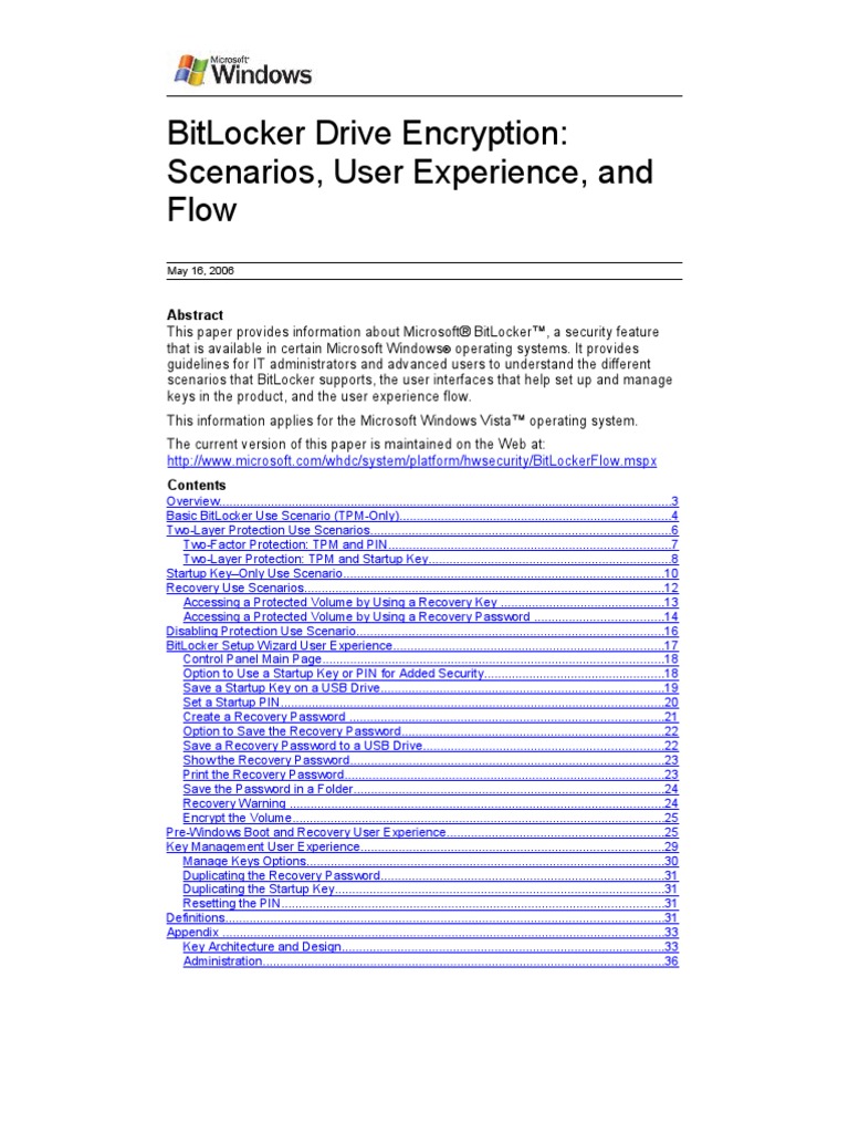 BitLocker Flow | PDF | Booting | Encryption