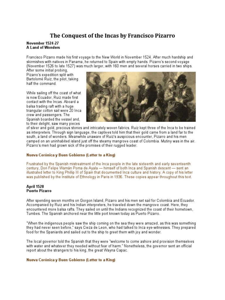 Pizarro's Early Expeditions and Conquest | PDF | Francisco Pizarro ...