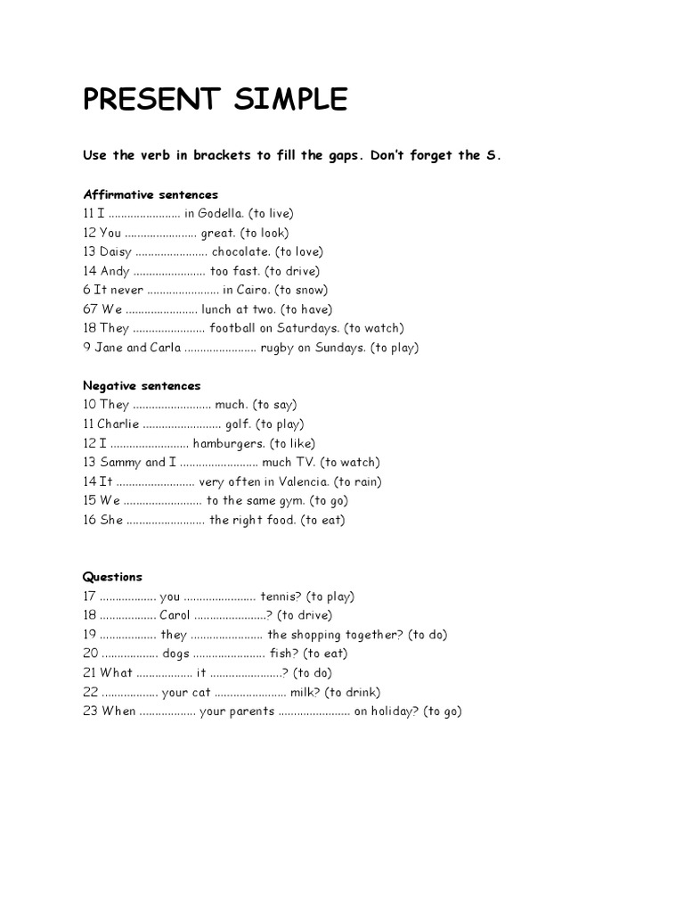 Present Simple Vs Present Continuous PDF | PDF | Business