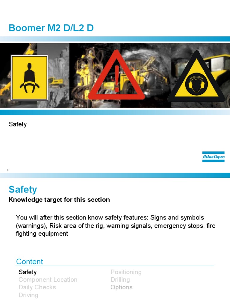 Boomer M2 D/L2 D: Safety | PDF