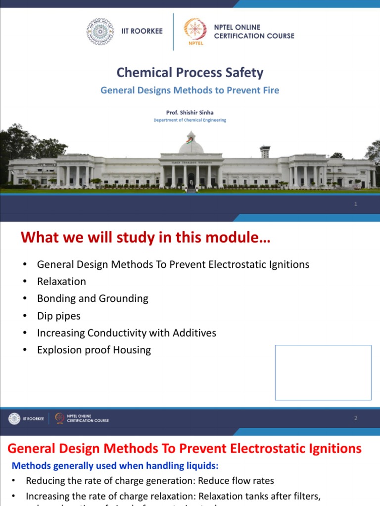 Chemical Process Safety: General Designs Methods To Prevent Fire | PDF ...