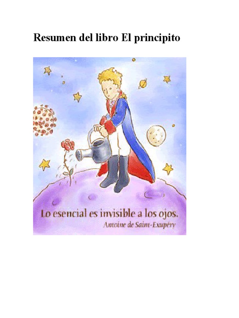 Resumen Del Libro El Principito | PDF | El Principito | Science