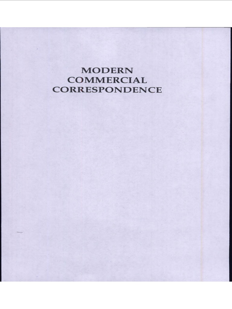 Commercial Correspondence (Letters) | PDF