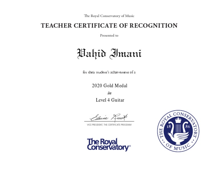 Teacher Certificate | PDF