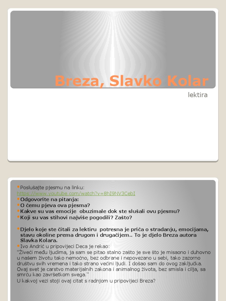 Breza, Slavko Kolar | PDF