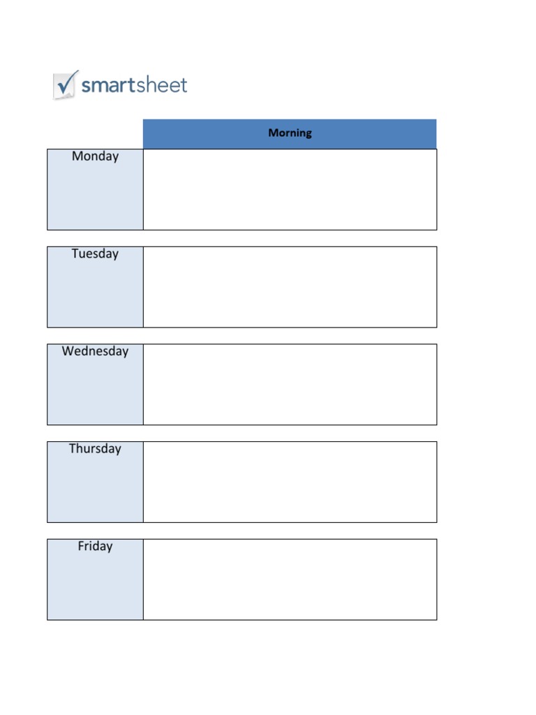 Create Your Weekly Schedule | PDF