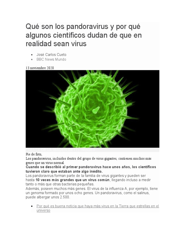 Pandoravirus | PDF