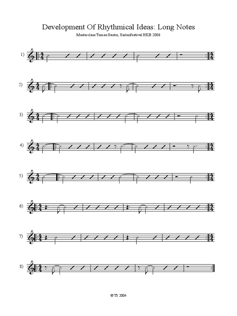 Rhythmic Development Long 5 | PDF