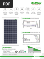 Waaree Data Sheet | PDF | Solar Cell | Solar Power