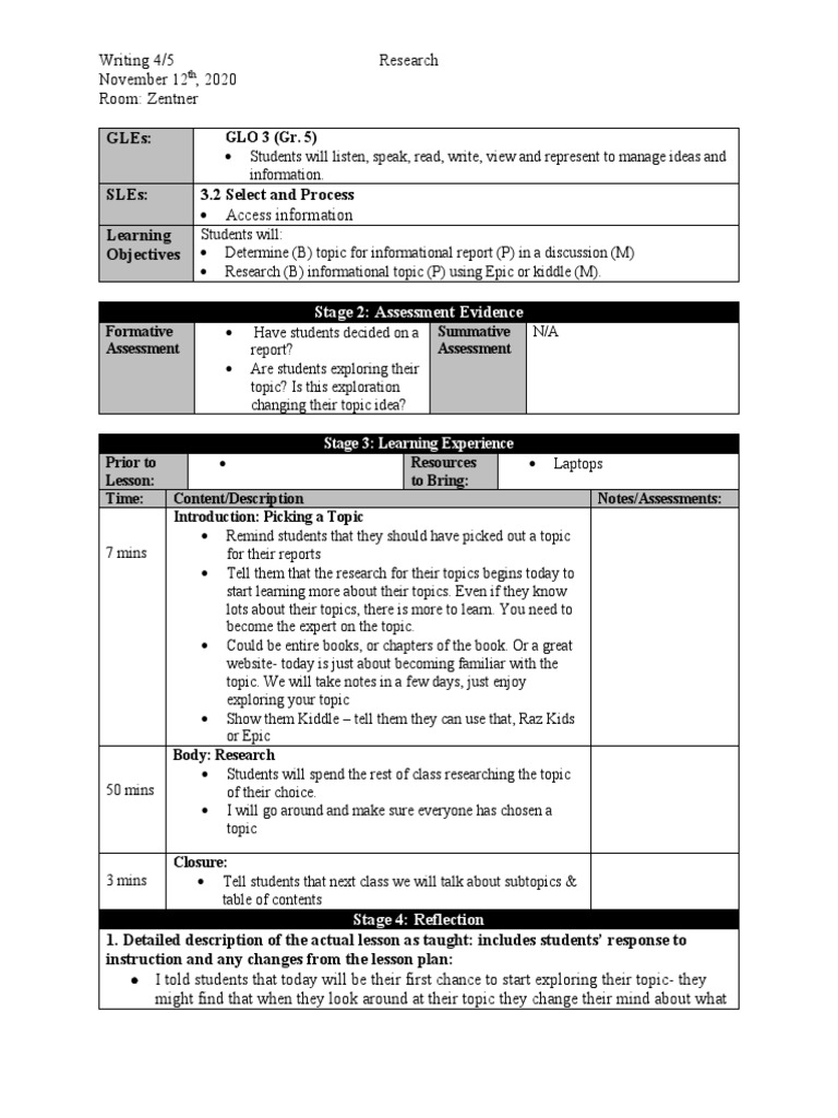 Research | PDF | Lesson Plan | Teaching
