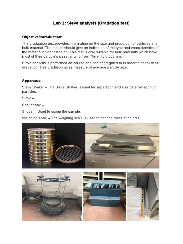 Lab 2 - Sieve Analysis | PDF | Nature