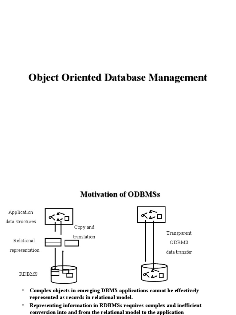 Object Oriented Database Management Pdf Inheritance Object Oriented Programming Databases