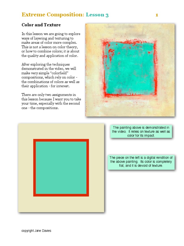 Extreme Composition Lesson 3 | PDF | Composition (Visual Arts) | Color