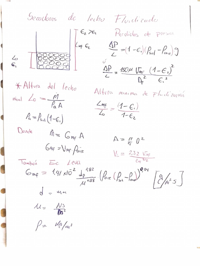 Problema Lecho Fluidizado | PDF | Sustancias químicas | Ciencias fisicas