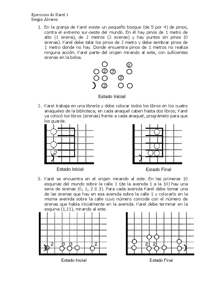 Ejercicios de Karel 1 | PDF | Violencia | Ocio