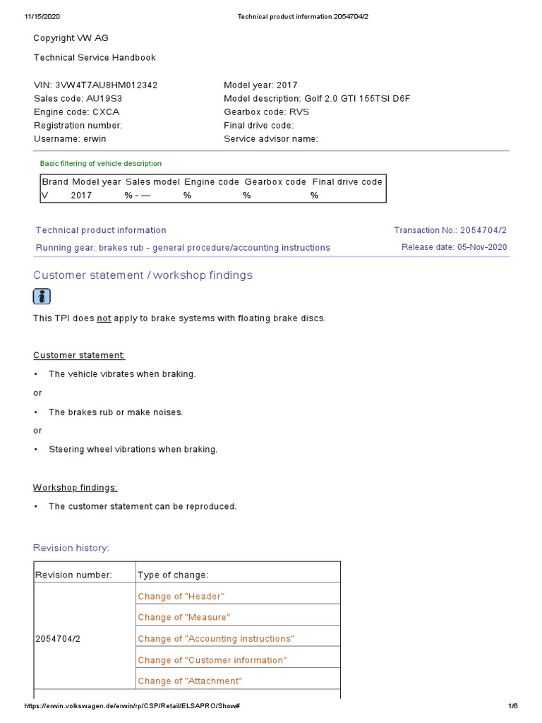 Brakes-Electronic Service Information System (ERWIN - ERWIN) PDF | PDF ...