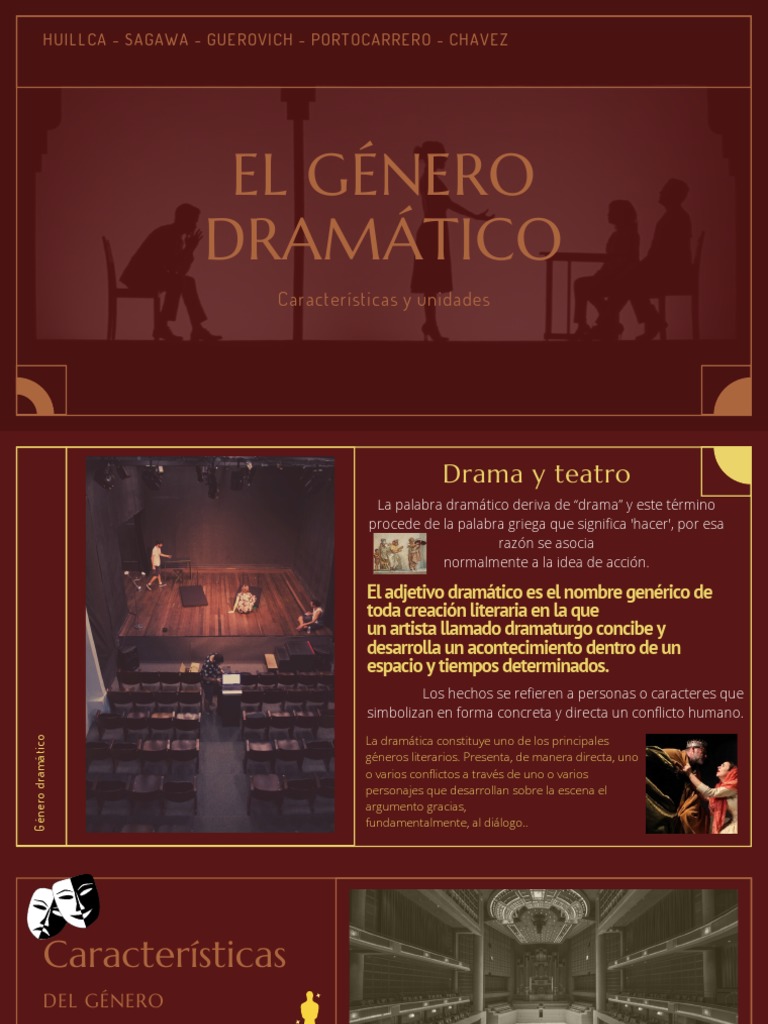 El Género Dramático-Características y Unidades PDF | PDF | Teatro ...