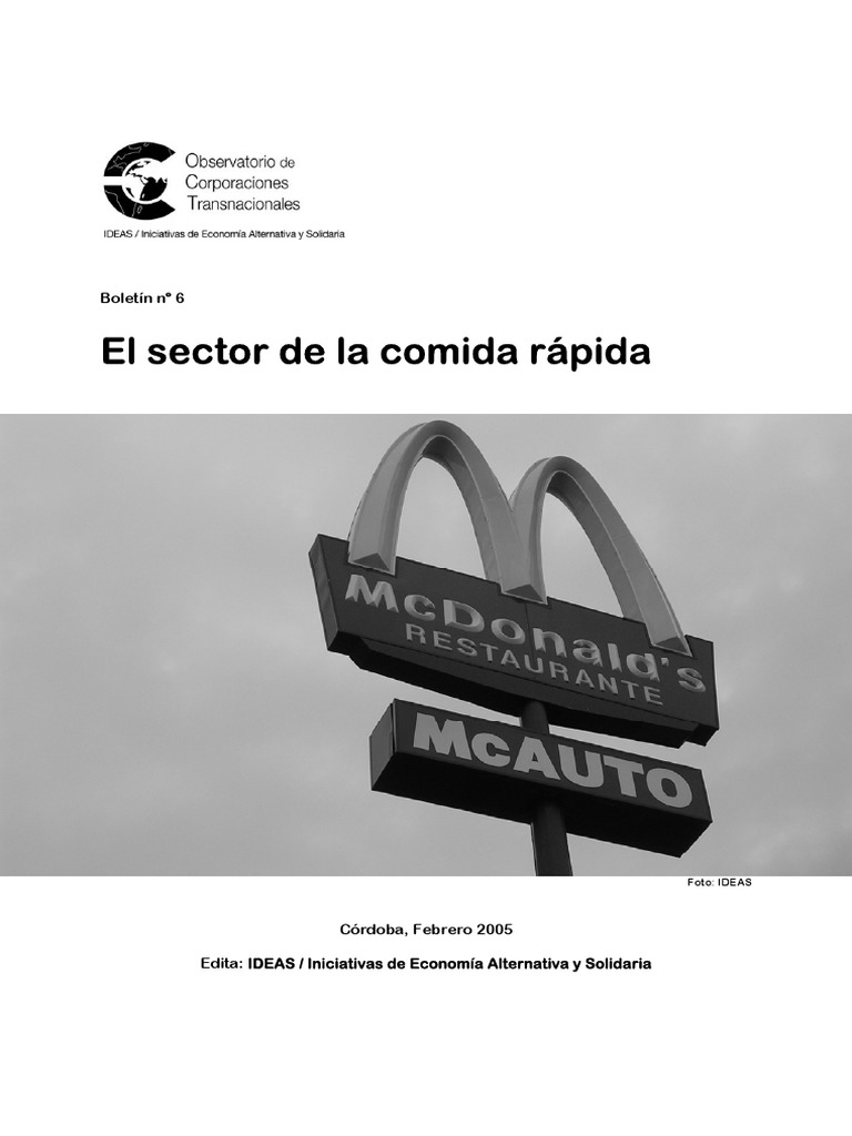 Comida Rápida: Estructura y Ética | PDF | gordo | Hamburguesas