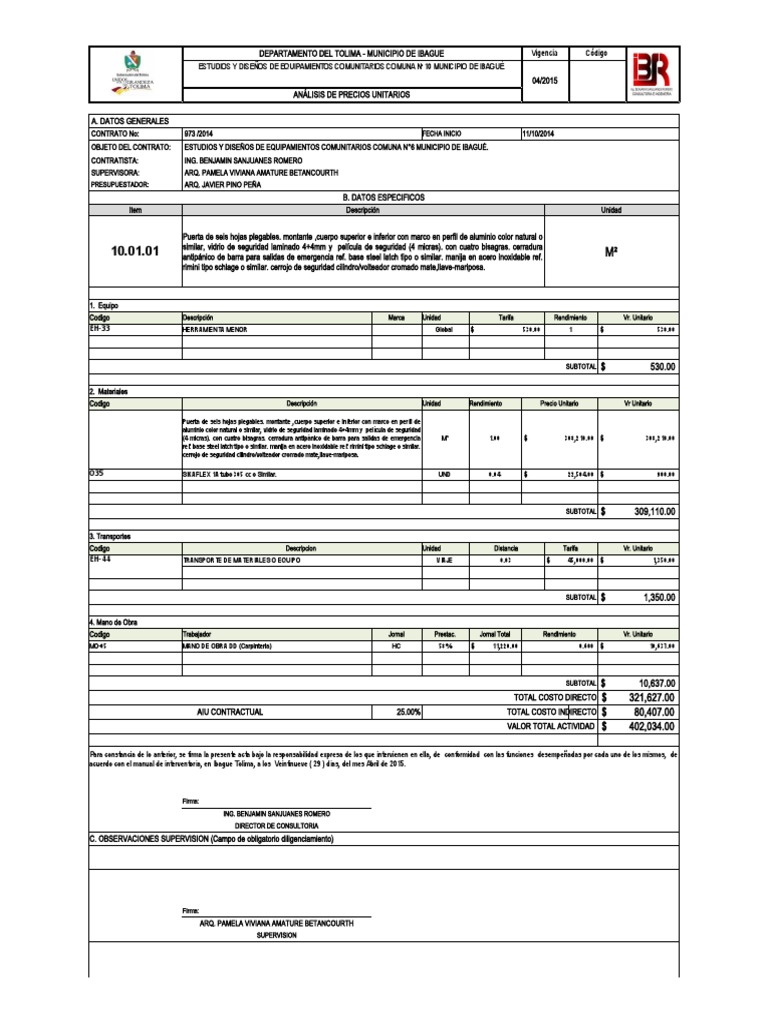 Apu Carpinteria Aluminio y Madera | PDF | Acero | Materiales de construcción