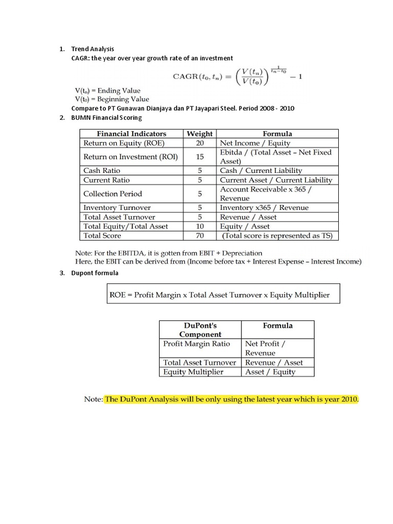 Trend Analysis CAGR: The Year Over Year Growth Rate of An Investment | PDF