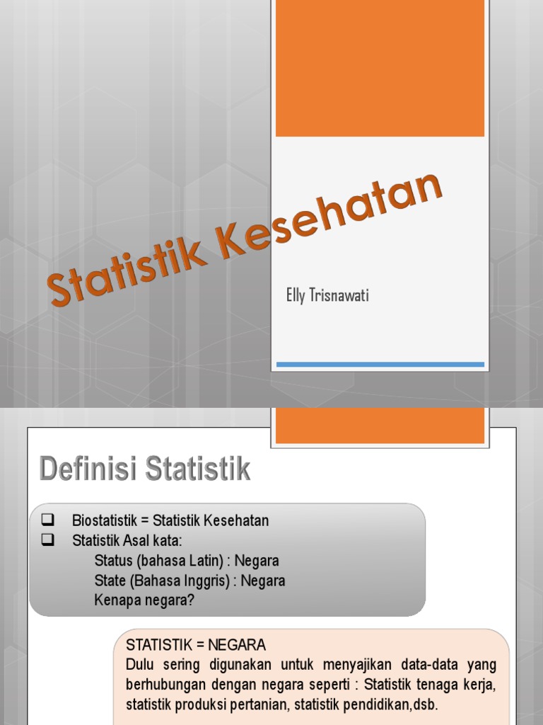 Peran Statistik Dalam Kesehatan Pdf