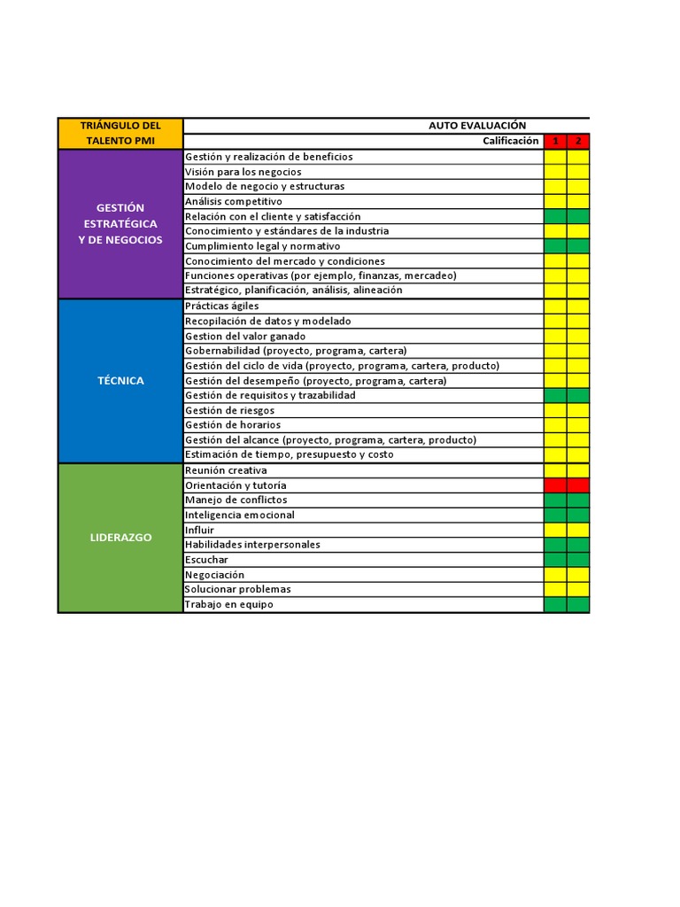 Triángulo del Talento en Gestión PMI | PDF