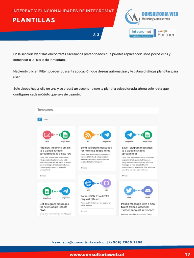 Plantillas - Interfaz y Funcionalidades de Integromat | PDF | Negocios ...